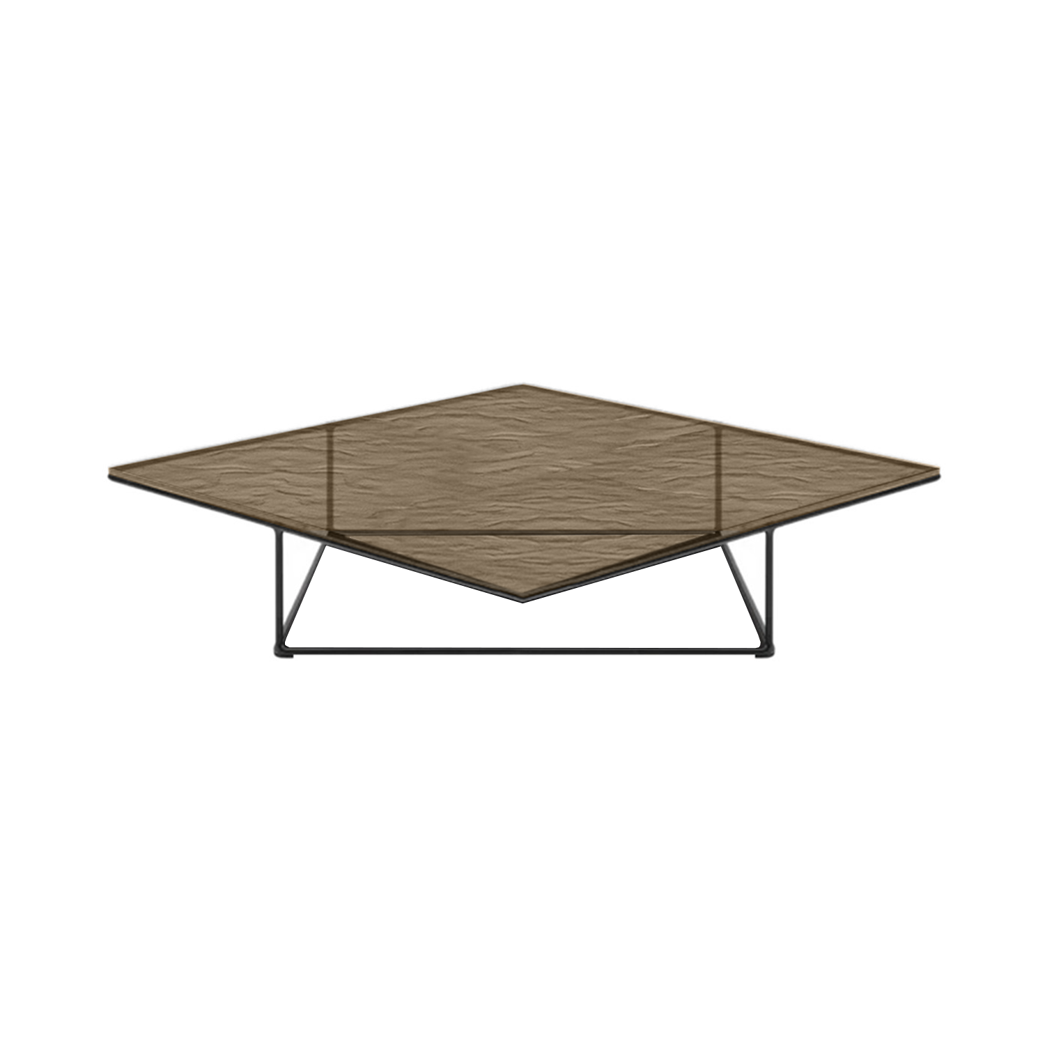 Lemante Coffee Table - Amber Grey Molten Glass, by Kensaku Oshiro - B&B ...