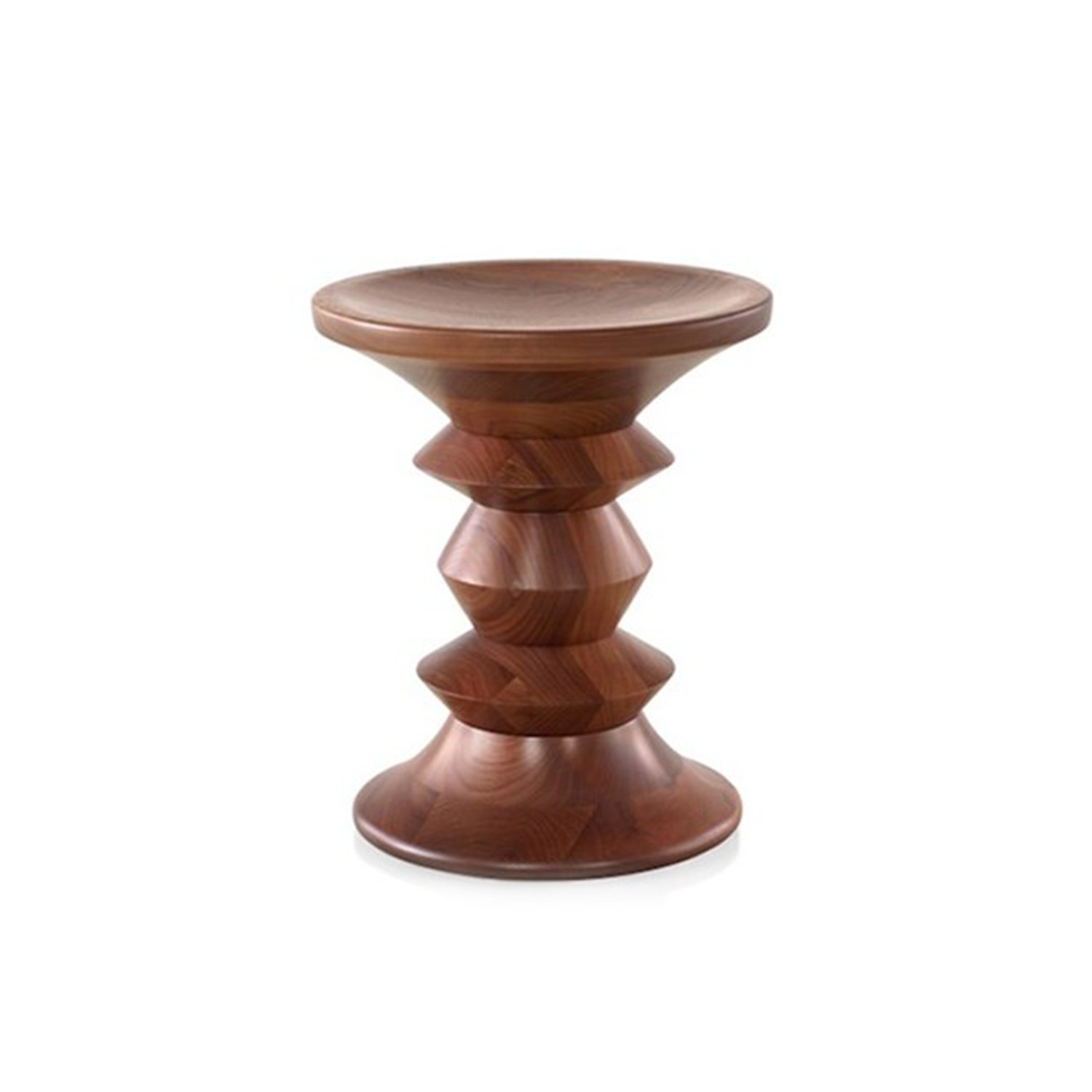 Eames® Turned Stool C - Walnut, by Charles & Ray Eames - Herman Miller ...