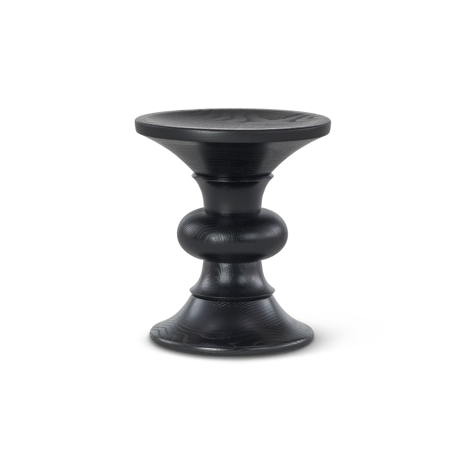 Eames® Turned Stool B - Ebony, by Charles & Ray Eames - Herman Miller ...