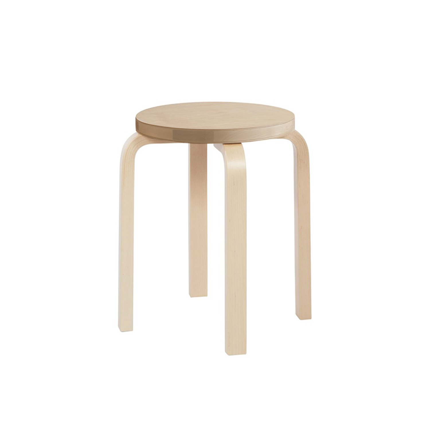 Stool E60 - birch, by Alvar Aalto - Artek | Matisse - Interior Showroom, New Zealand